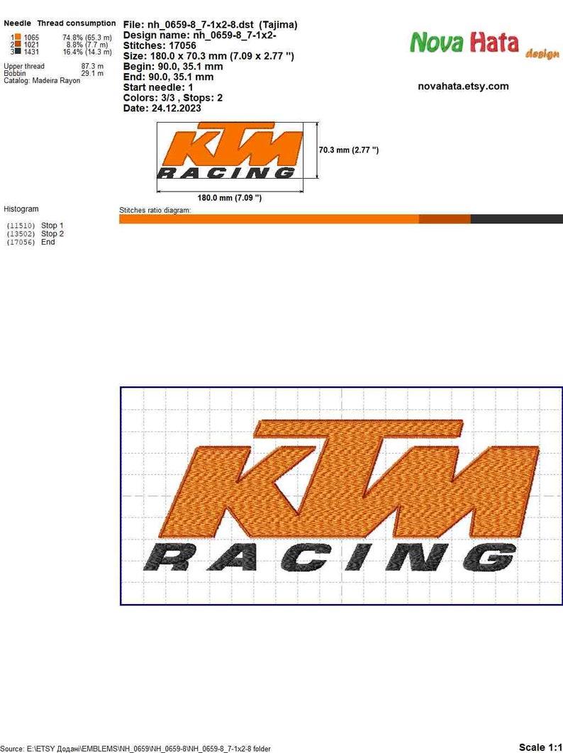 KTM Logo, Motorcycle Emblem. Machine Embroidery Design. | #659-8 - Etsy