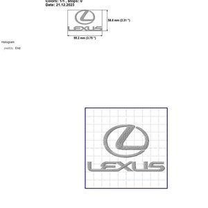 Logo Lexus. Emblem Car. Machine Embroidery Design. | #351-1 - Etsy