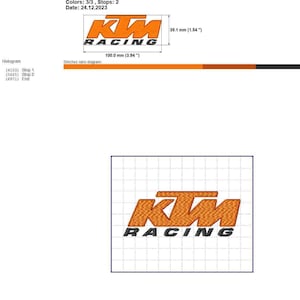 KTM Logo, Motorcycle Emblem. Machine Embroidery Design. | #659-8 - Etsy