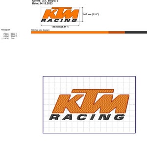 KTM Logo, Motorcycle Emblem. Machine Embroidery Design. | #659-8 - Etsy