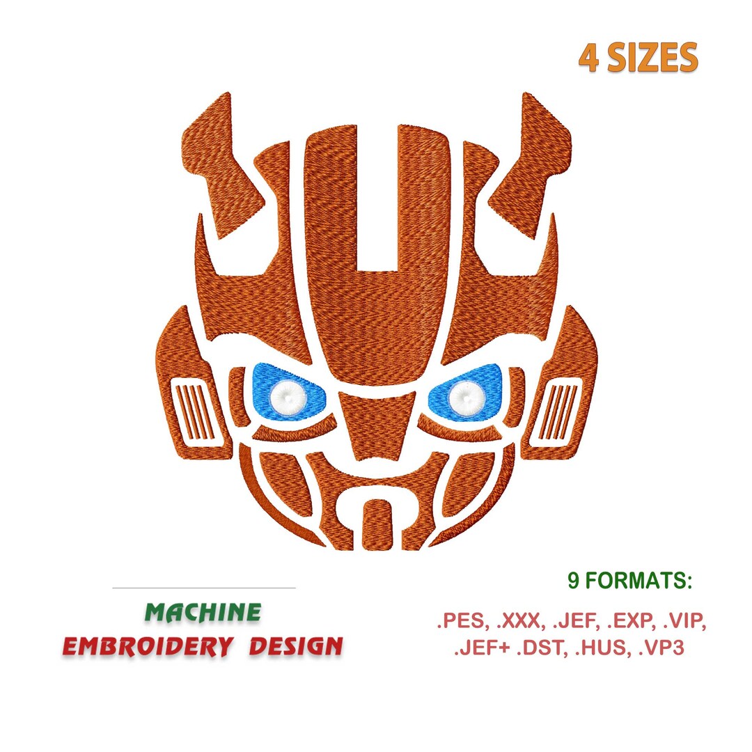 Machine Embroidery Design. Transformer Bamblbi, Downloadable Embroidery ...