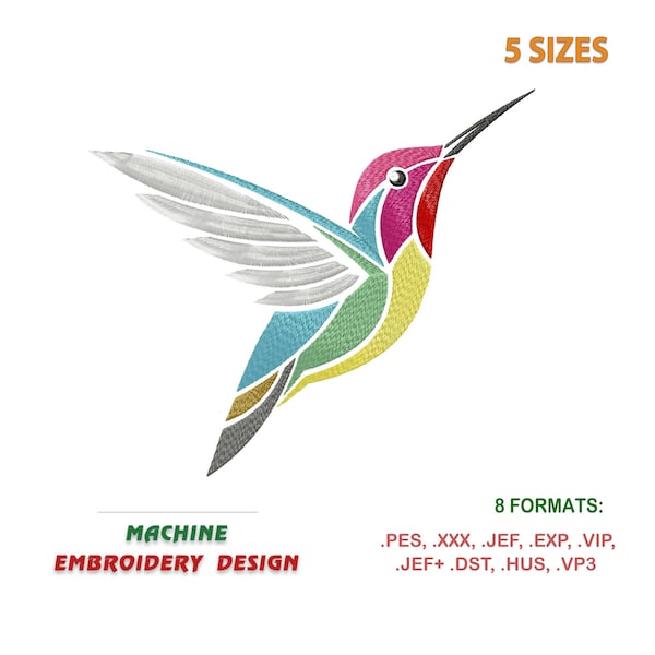 Hummingbird Embroidery Pattern - Etsy