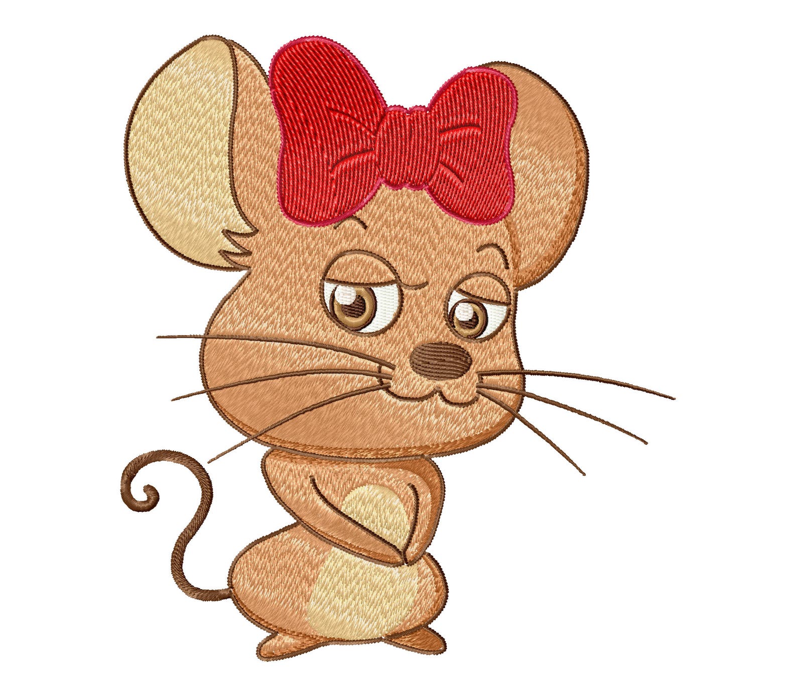 Mouse With Bow Embroidery. Machine Embroidery Design. - Etsy