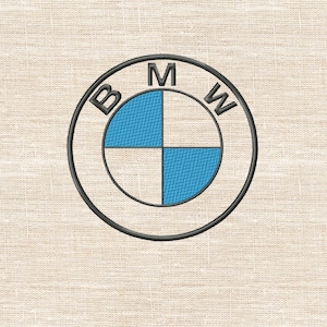 Logo BMW, Car Emblem. Machine Embroidery Design. Files: Pes, Jef, Sew ...