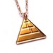 Gold Pyramid Necklace: Geometric Triangle Pendant, Minimalist Icon ...