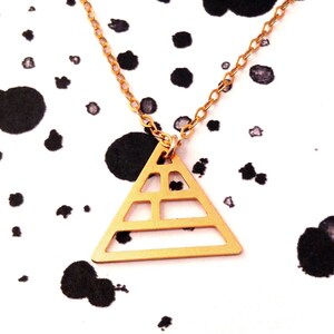 Pyramid Necklace Triangle Gold Filled Necklace Icon Jewellery Design ...