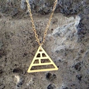 Pyramid Necklace Triangle Gold Filled Necklace Icon Jewellery Design ...