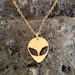 Alien Necklace Alien Jewelry Gold Outer Space Jewellery Paranormal ...