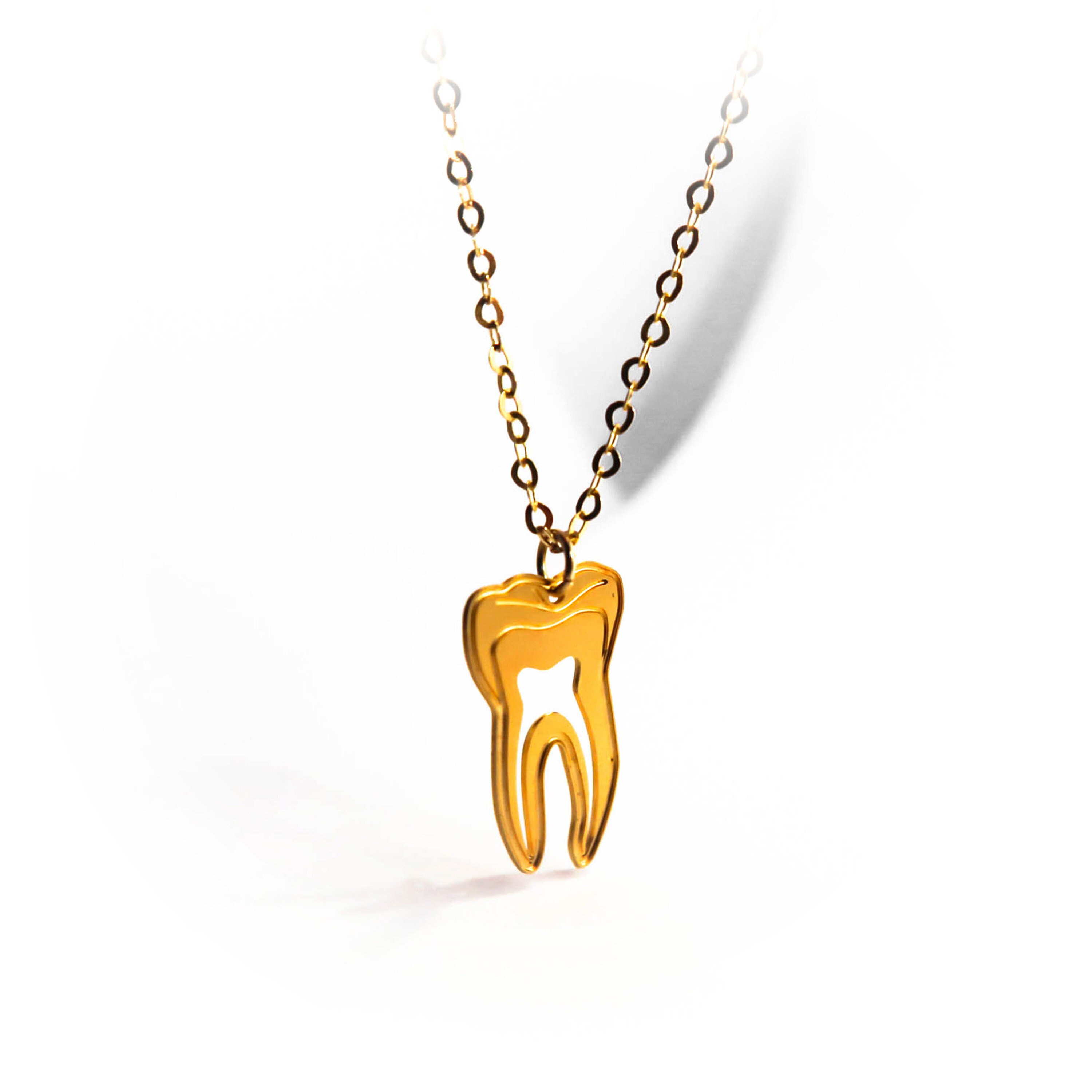 Gold Tooth Necklace Silver Necklace Icon Jewelry Design Lucky - Etsy