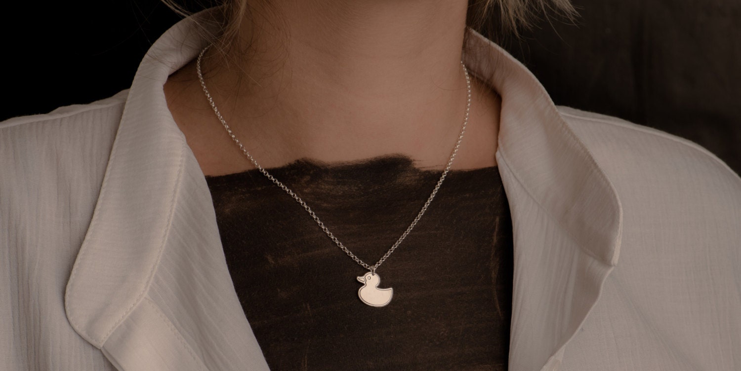 Gold Filled Duck Necklace: Dainty Icon Jewelry - Etsy
