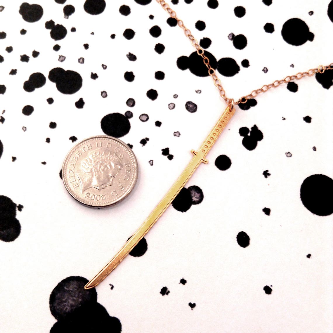 Samurai Sword Necklace Gold Sword Pendant Jewelry Sword - Etsy Israel
