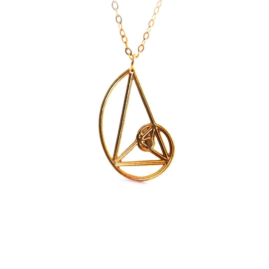 Golden Spiral Golden Triangle Necklace Fibonacci Golden Ratio Grid Gold ...