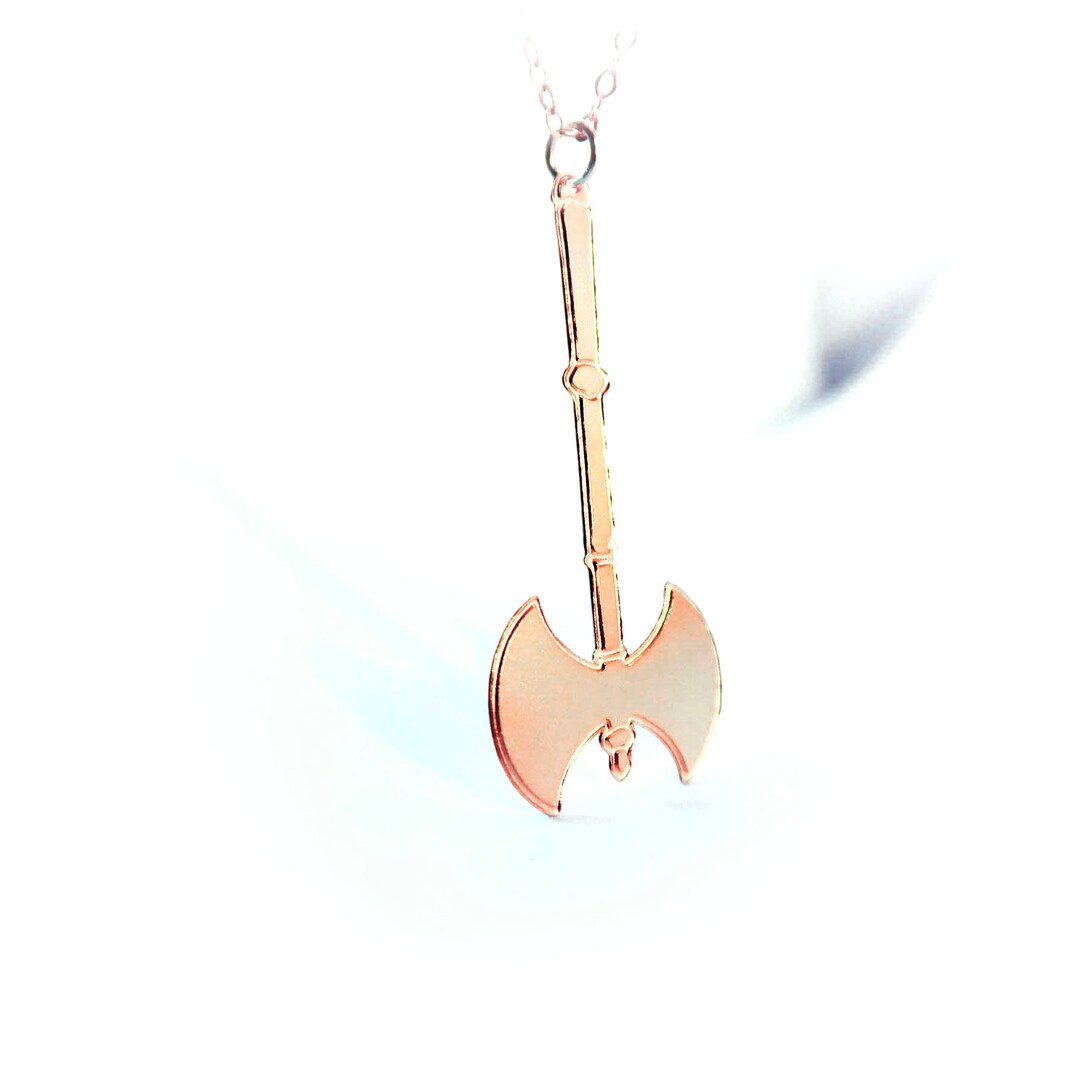 Gold Axe Necklace Viking Axe Jewelry Sword Necklace Gladiator Weapon ...