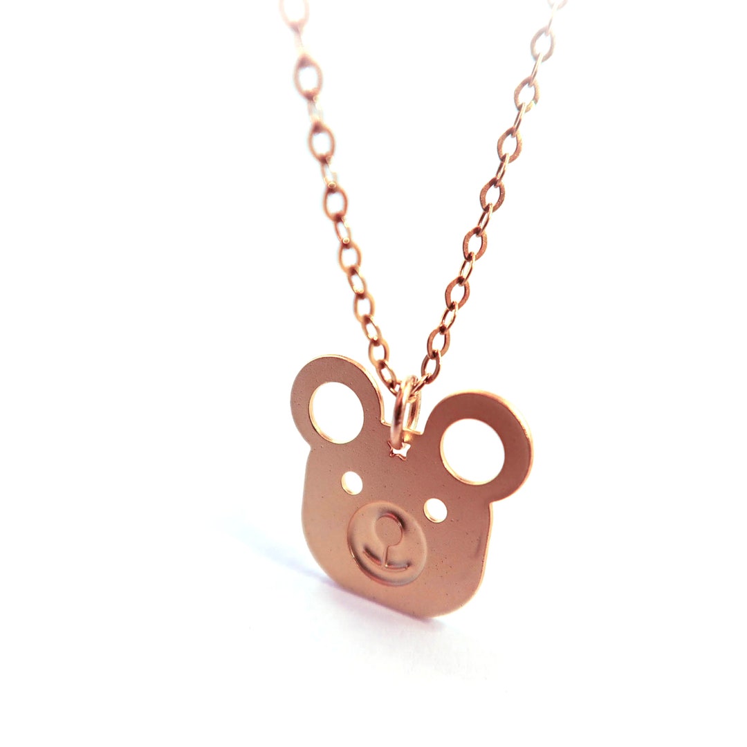 Teddy Bear Necklace Silver Necklace Icon Jewelry Design Chic Art Logo ...