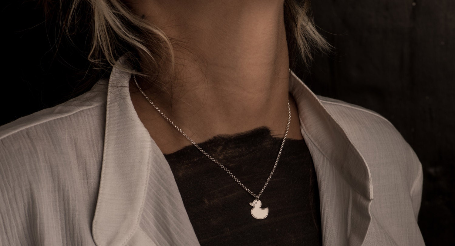 Gold Filled Duck Necklace: Dainty Icon Jewelry - Etsy