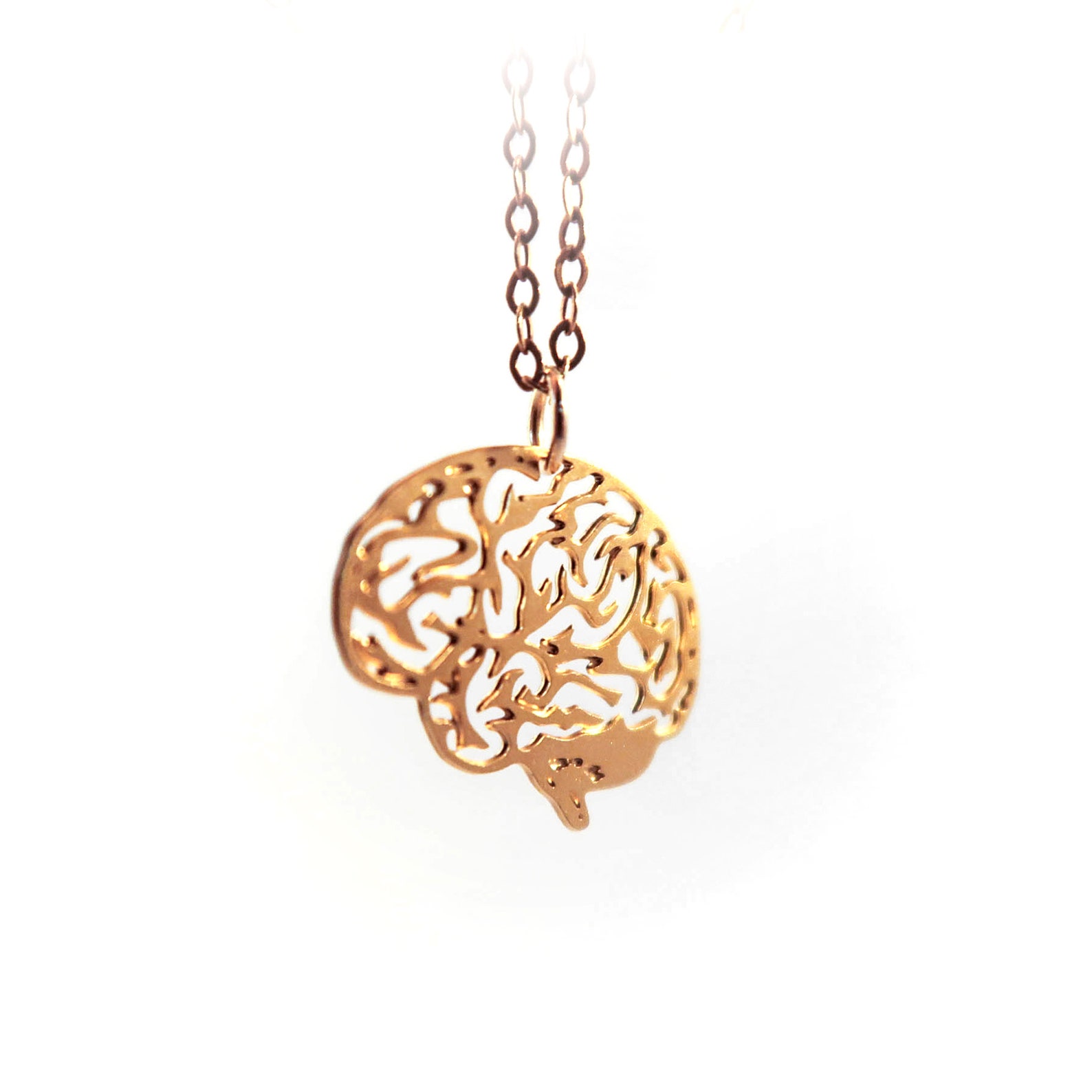 Gold Brain Necklace Handmade Brain Jewelry Anatomical Jewelry - Etsy Israel