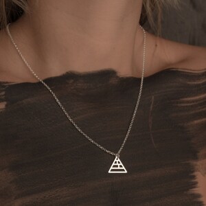 Pyramid Necklace Triangle Gold Filled Necklace Icon Jewellery Design ...