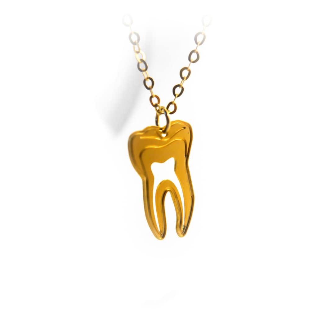 Tooth Necklace Anatomical Tooth Necklace Icon Jewelry Design Chic Art ...