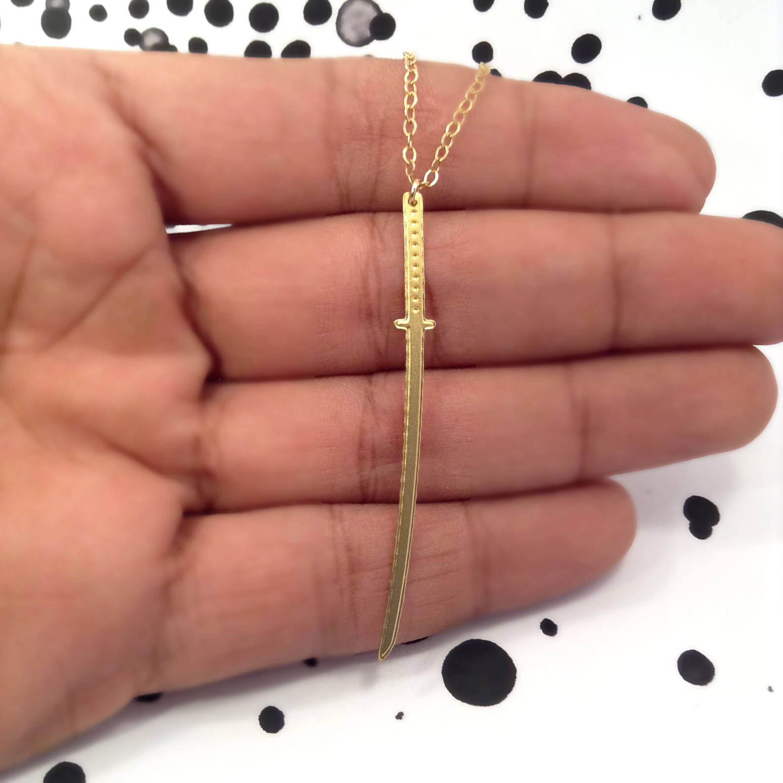 Samurai Sword Necklace Gold Sword Pendant Jewelry Sword - Etsy Israel