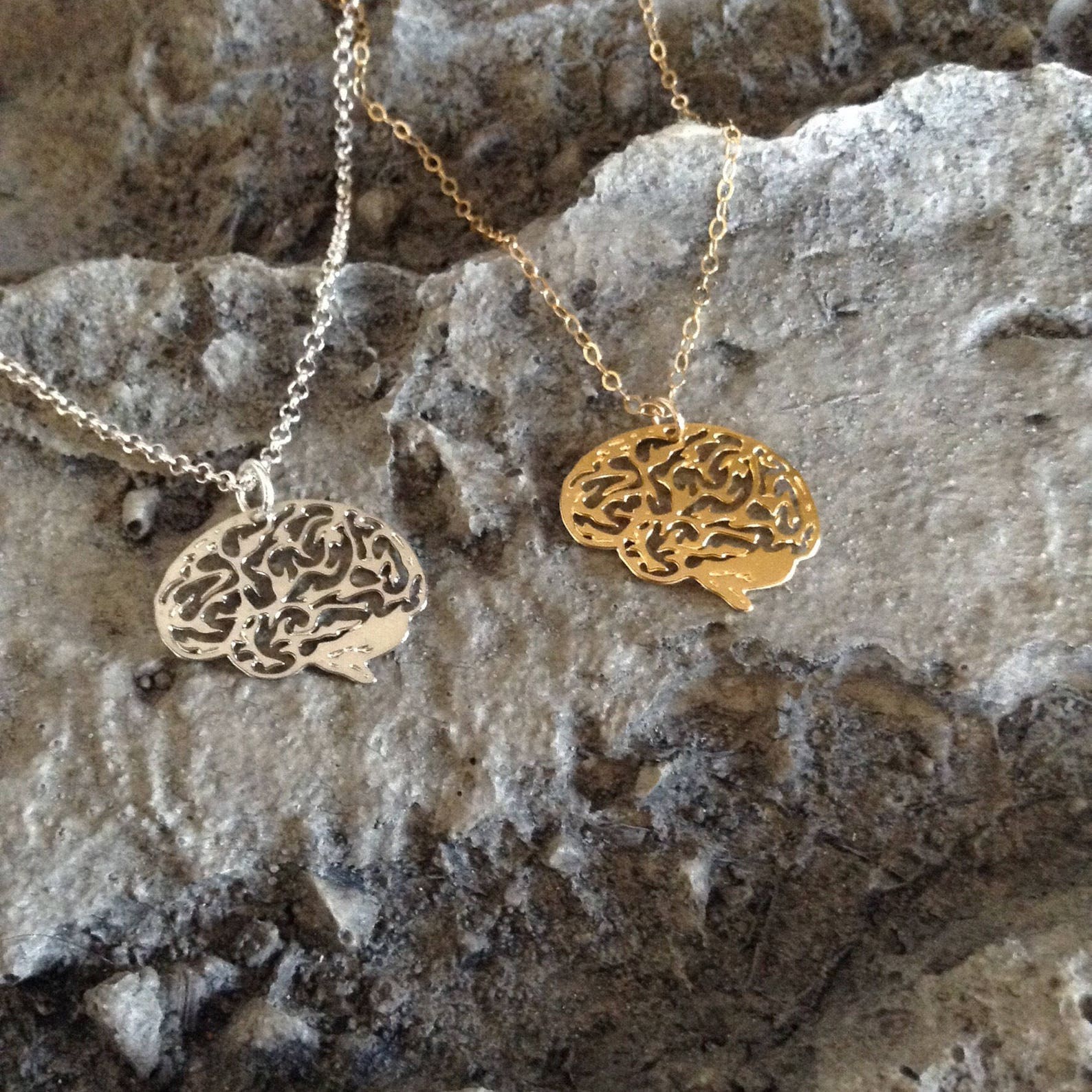 Gold Brain Necklace Handmade Brain Jewelry Anatomical Jewelry - Etsy Israel