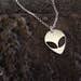 Alien Necklace Alien Jewelry Gold Outer Space Jewellery Paranormal ...