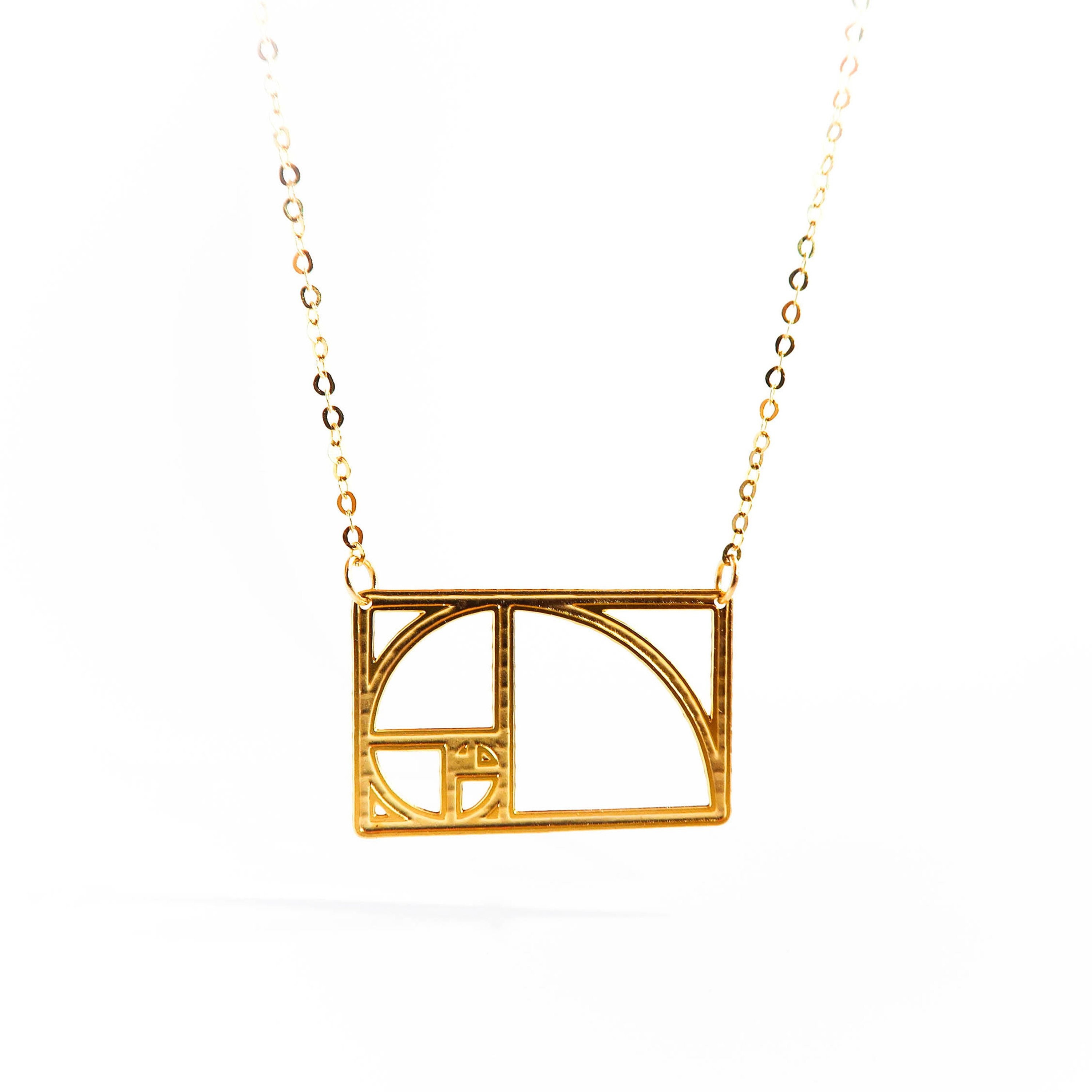 Fibonacci Golden Ratio Spiral Golden Triangle Necklace Grid - Etsy