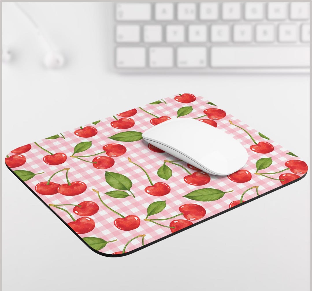Mouse Pad Cherries Coquette Desk Mat Gift Teenage Girl Cherry Decor ...