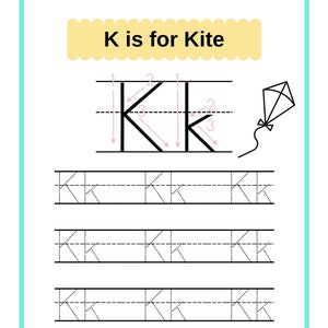 ABC Fun: Children's Letter Writing Practice Workbook - Instant Download ...