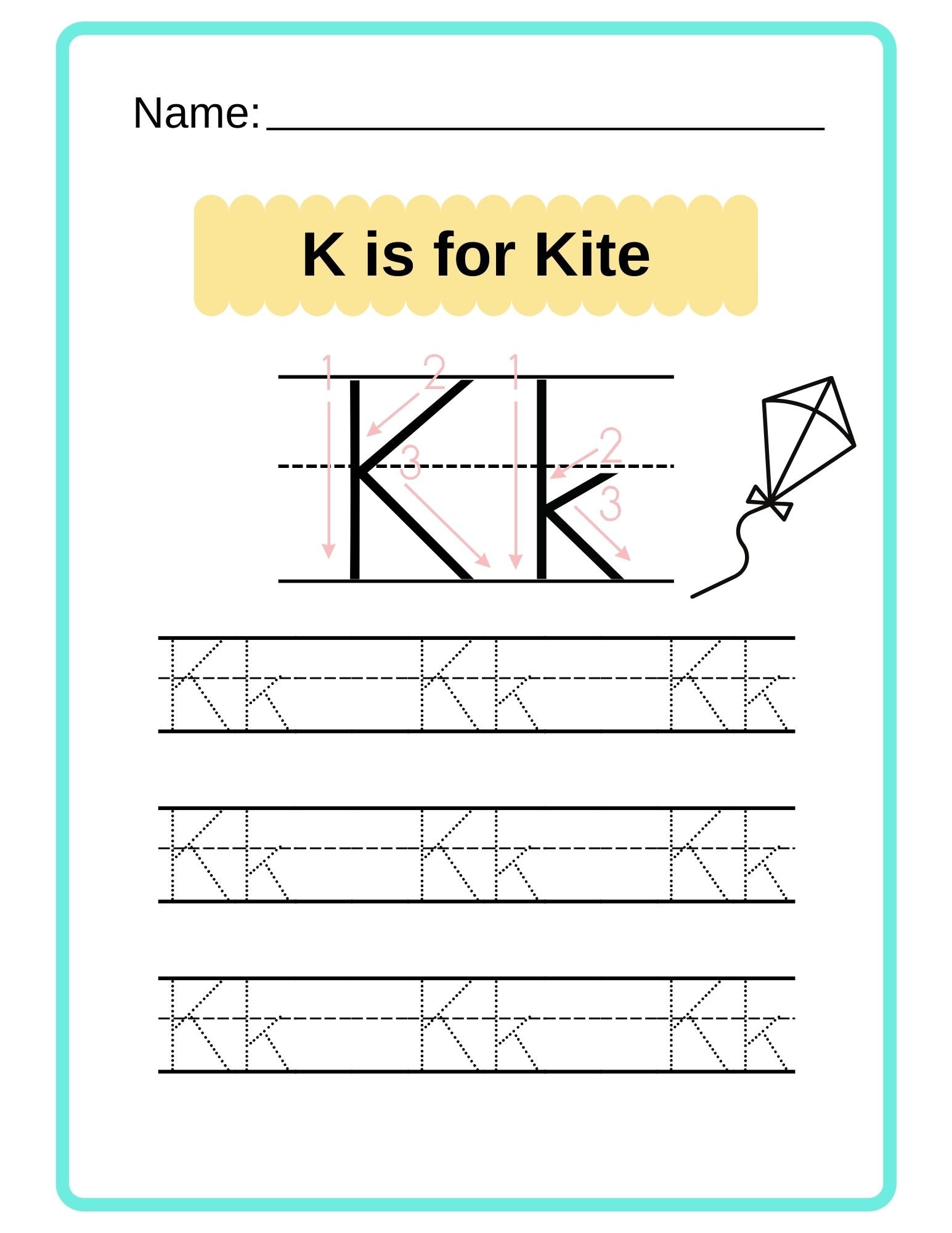 ABC Fun: Children's Letter Writing Practice Workbook Instant Download ...