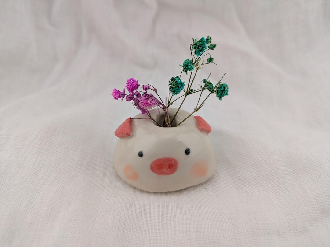 Super Tiny Vase Pig Piggy Ceramic Home Decor Figurine Collectables ...