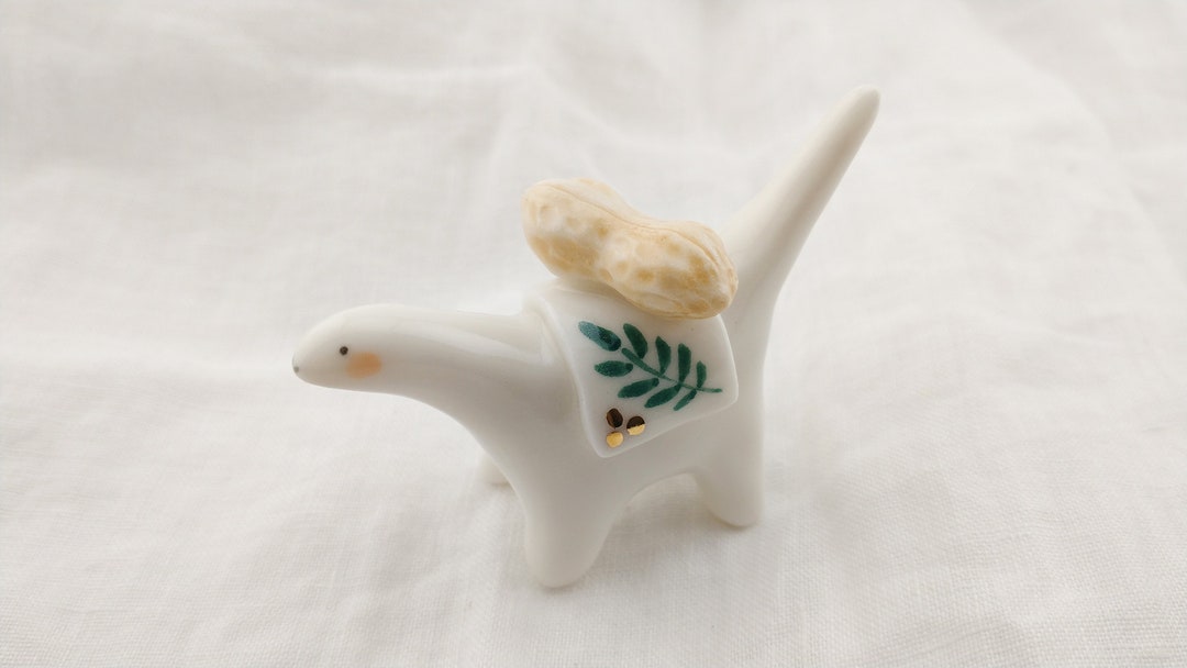PORCELAIN Dino Dinosaur Ceramic Figurine Miniature Sculpture Animal ...