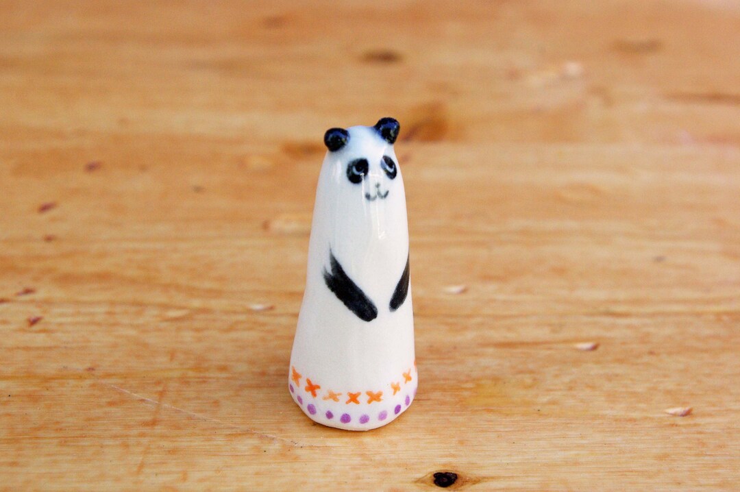 Panda Ring Holder Ceramic Jewelry Storage Animal Lover Birthday Gift ...