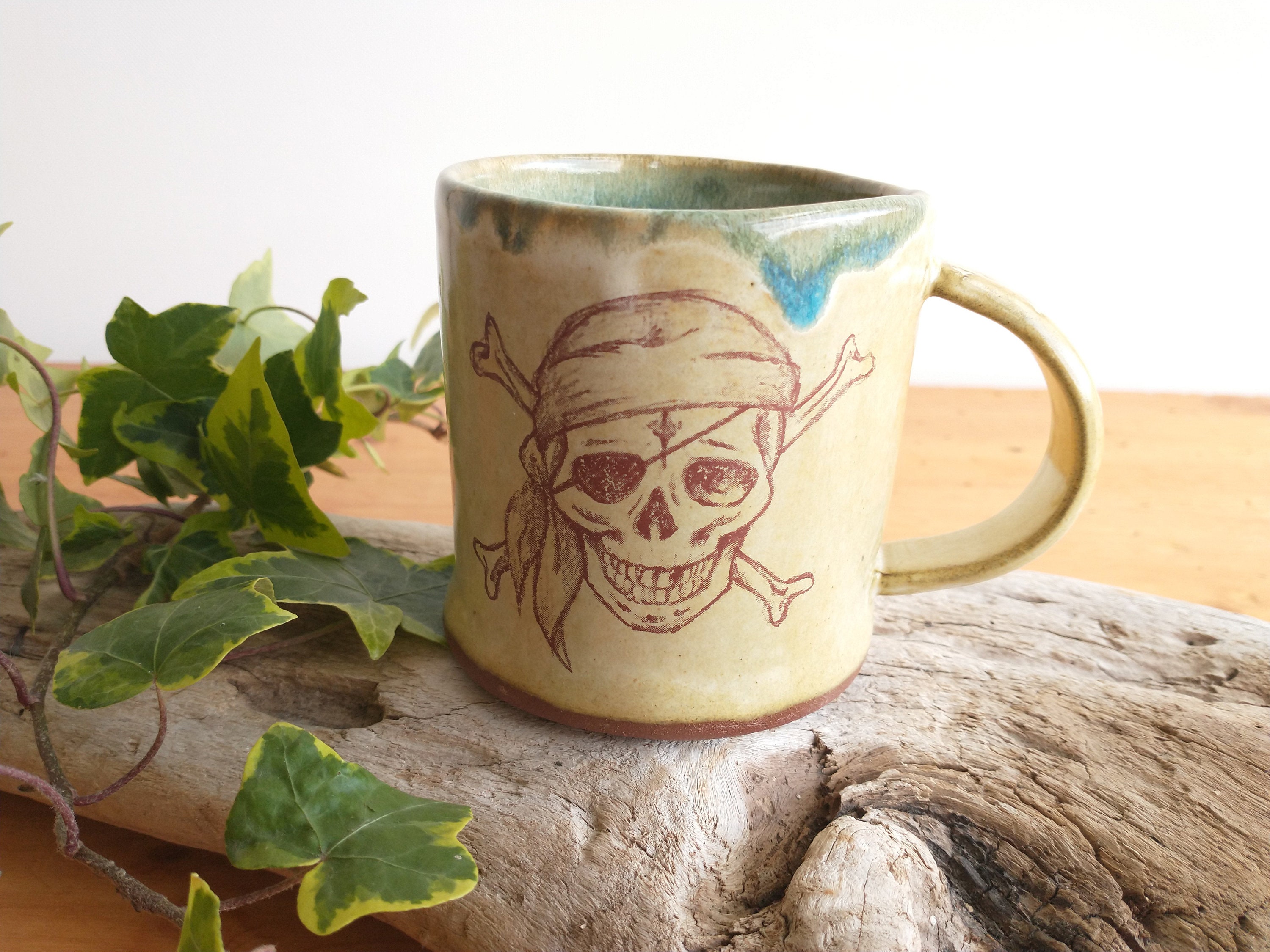 Pirates Mug Treasure Island Map Coffee Tea Handmade Ceramic | Etsy