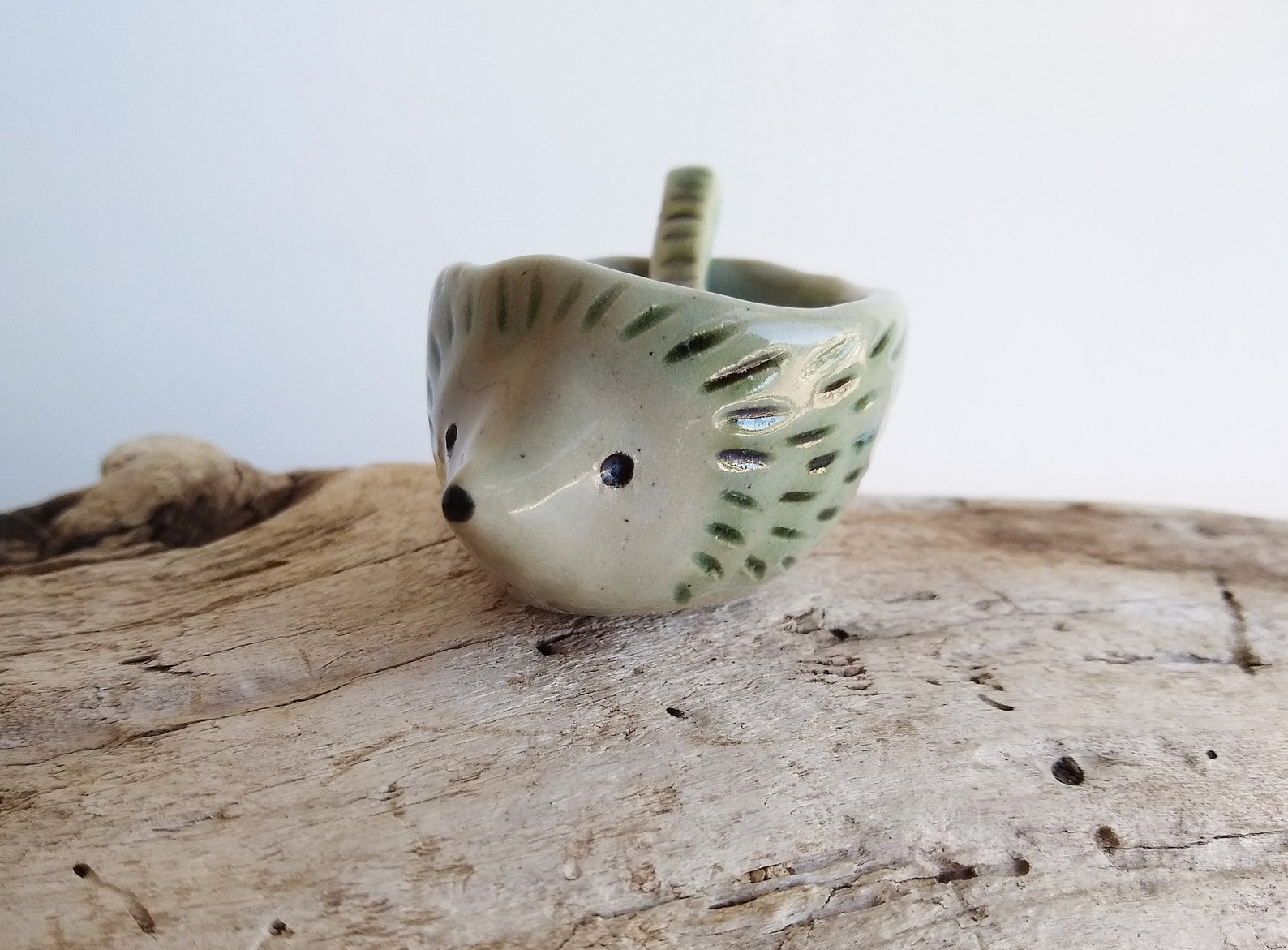 Hedgehog Ceramic Condiments Dish With Spoon Gift Plate Salt | Etsy