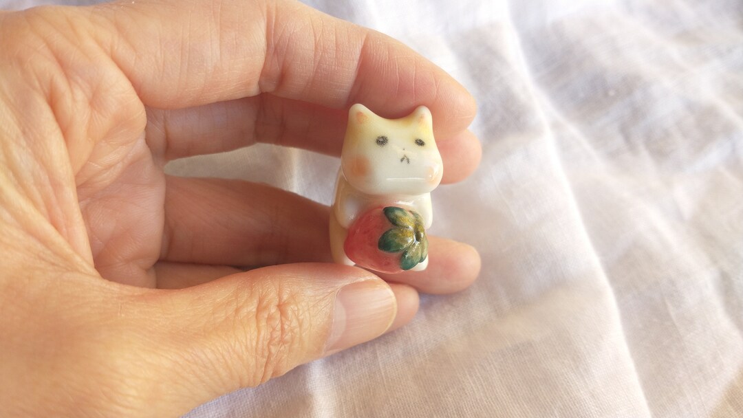 PORCELAIN Hamster Ceramic Figurine Miniature Sculpture Tiny Mini Micro ...