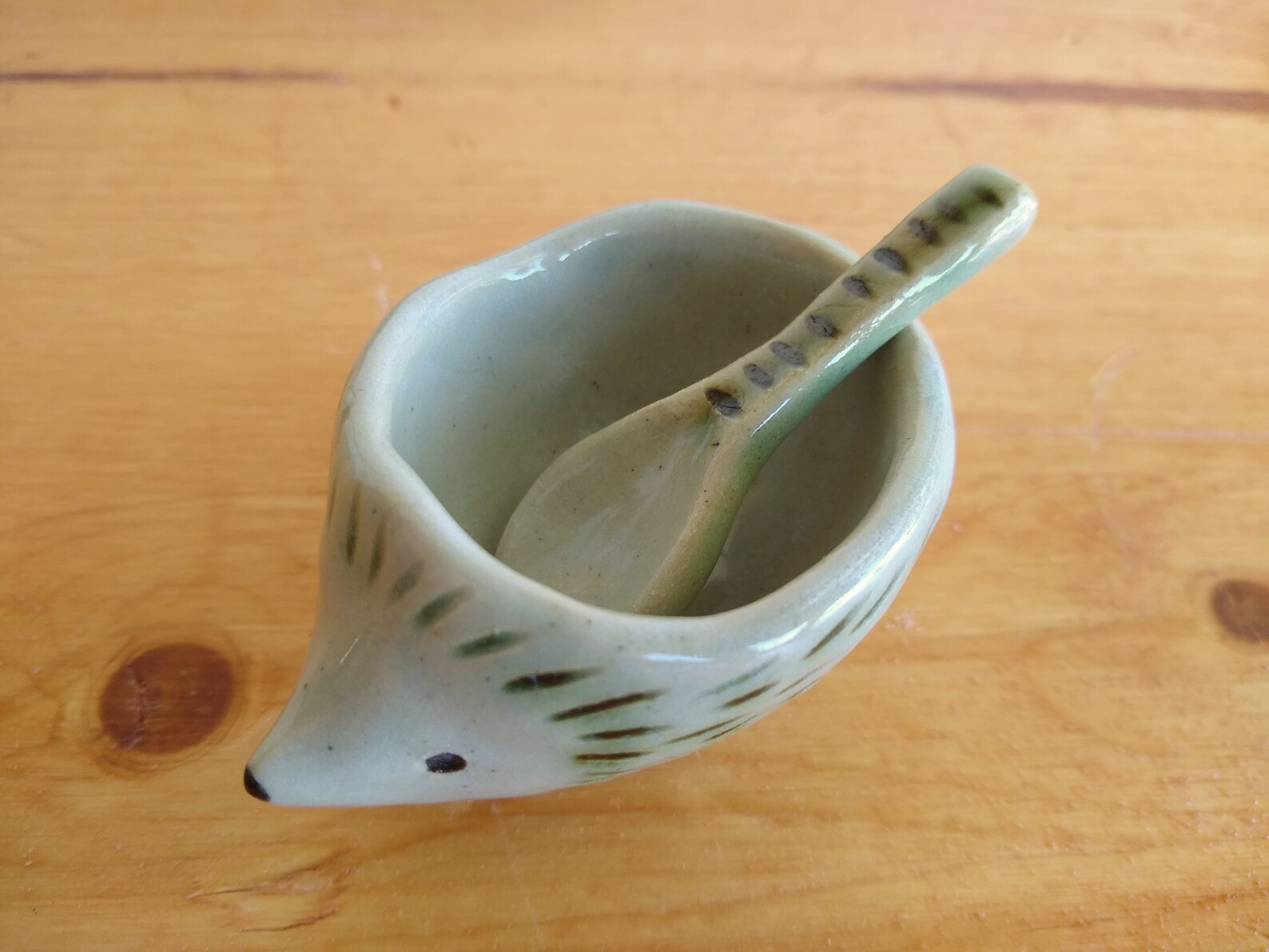 Hedgehog Ceramic Condiments Dish With Spoon Gift Plate Salt | Etsy