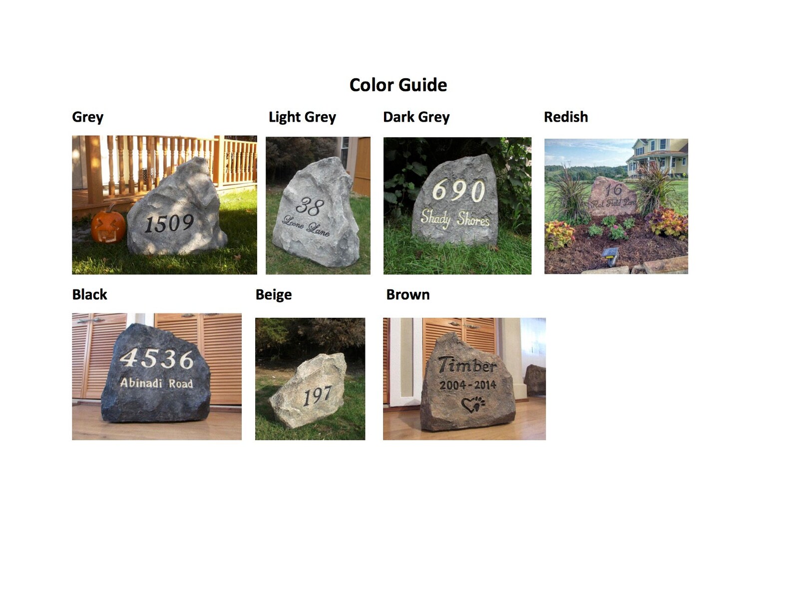 Front Yard Sign - Artificial Stone Style - 18"x 20"x 2" With House ...