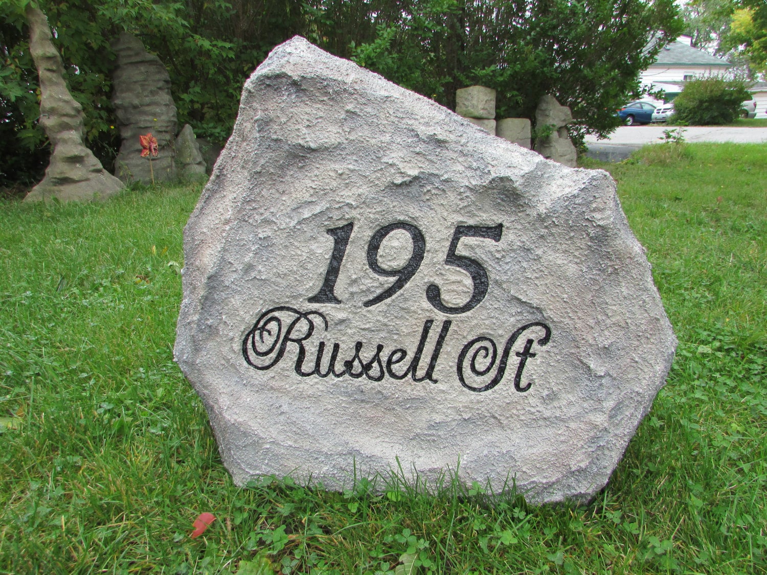 Address Stone Artificial With House Number and Address/text | Etsy