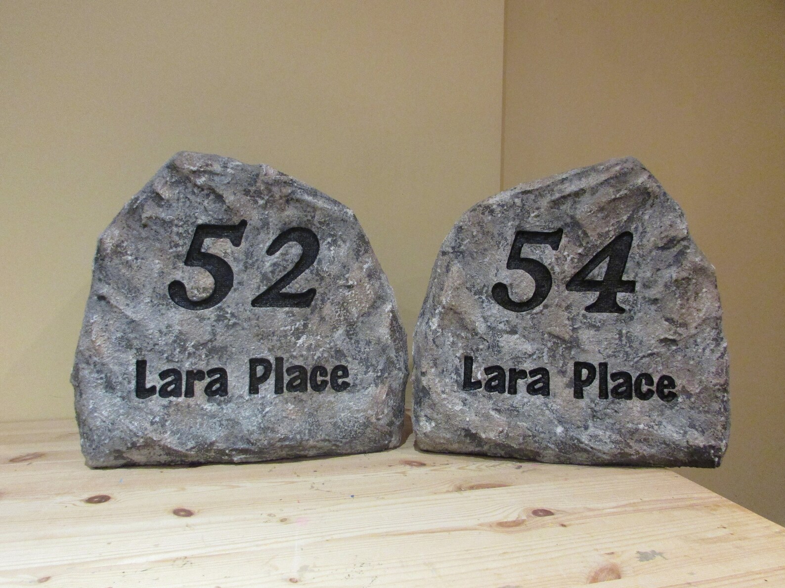 Address Stone Artificial With House Number and Address/text | Etsy