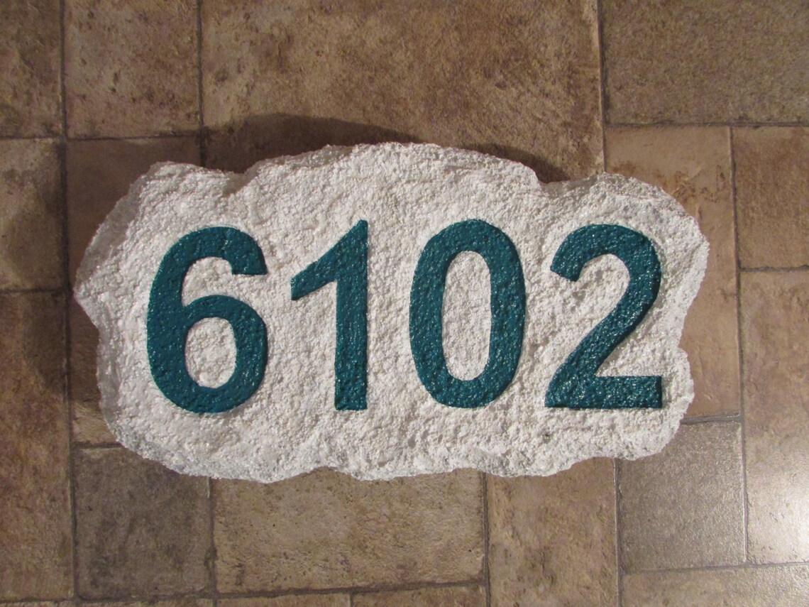 Address Plaque 22" X 12" X 2"- Artificial Rock Style - Etsy Canada