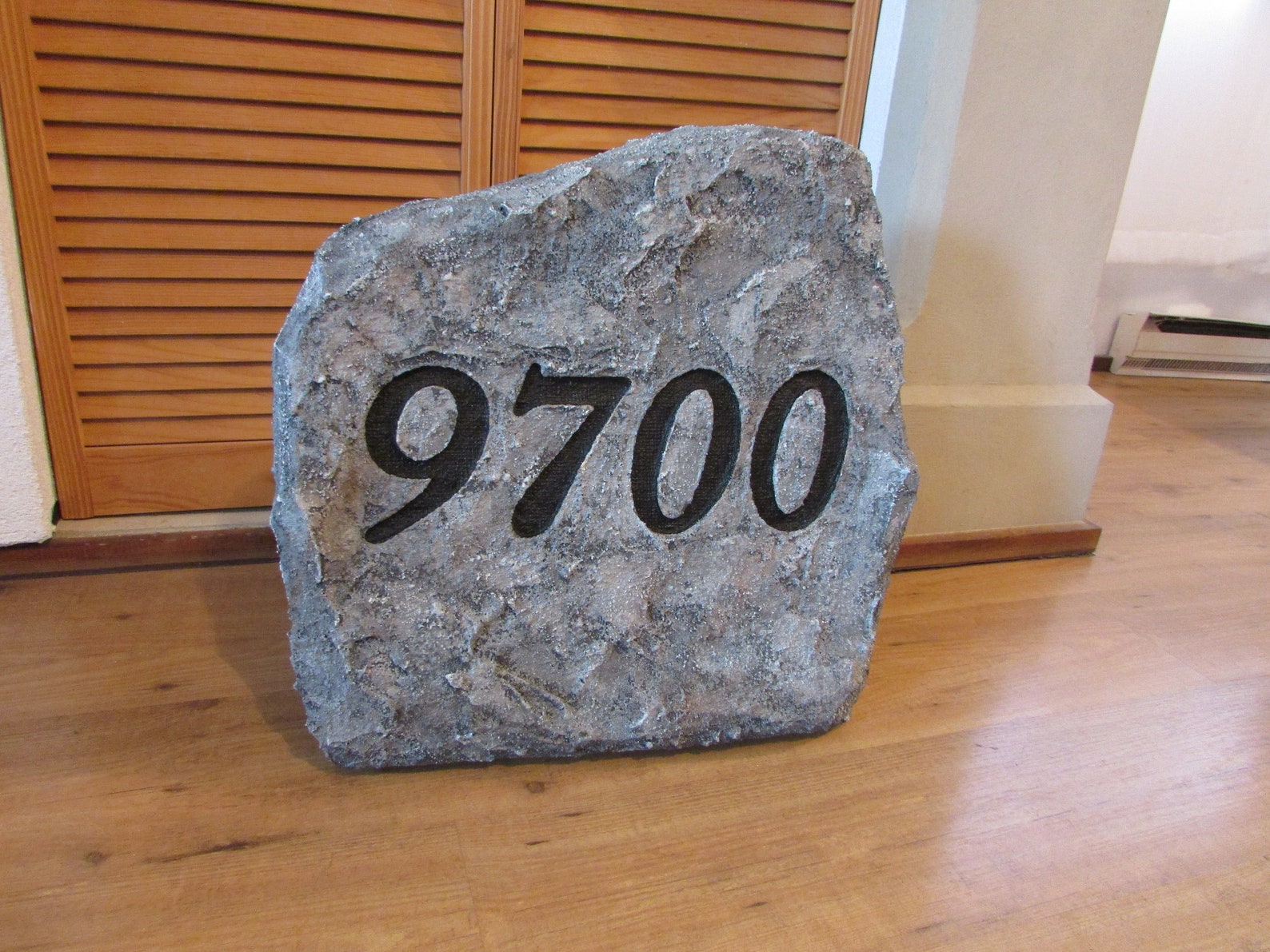 Address Stone - Artificial, With House Number Only, Small Size 18" X 18 ...