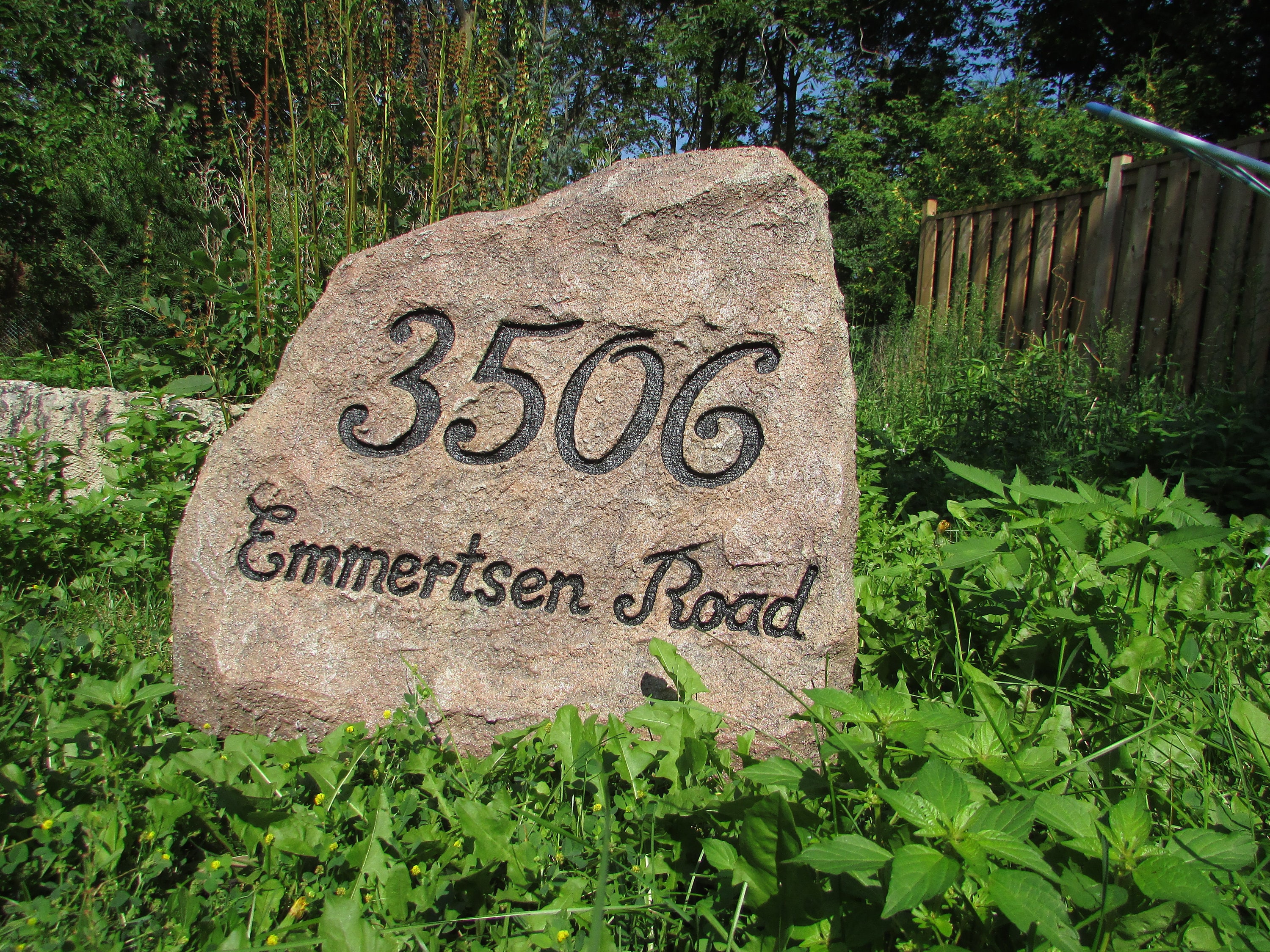 Address Stone-artificial, With House Number and Address/name or Text ...