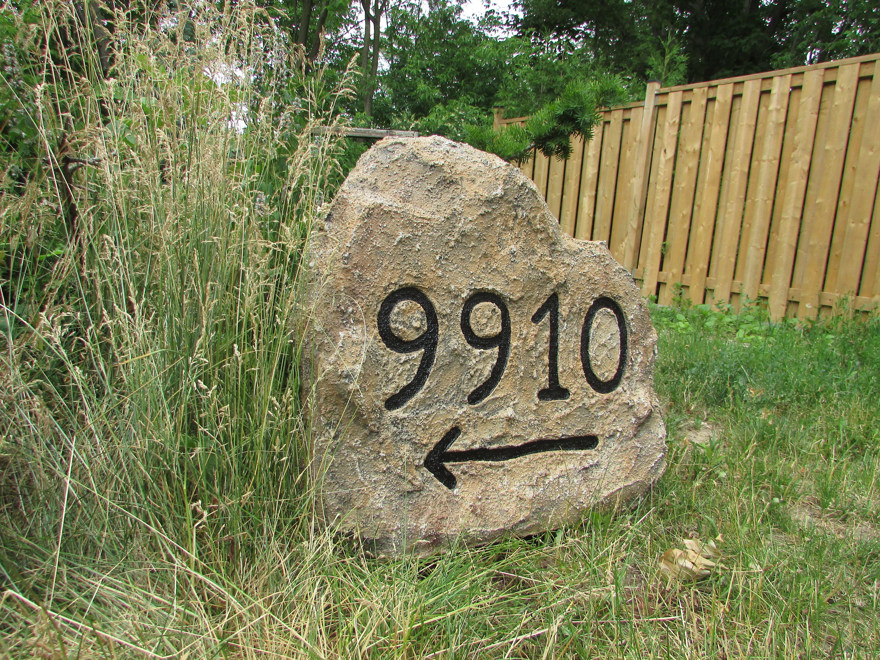 Address Stone - Artificial, With House Number Only, Regular Size 20" X ...