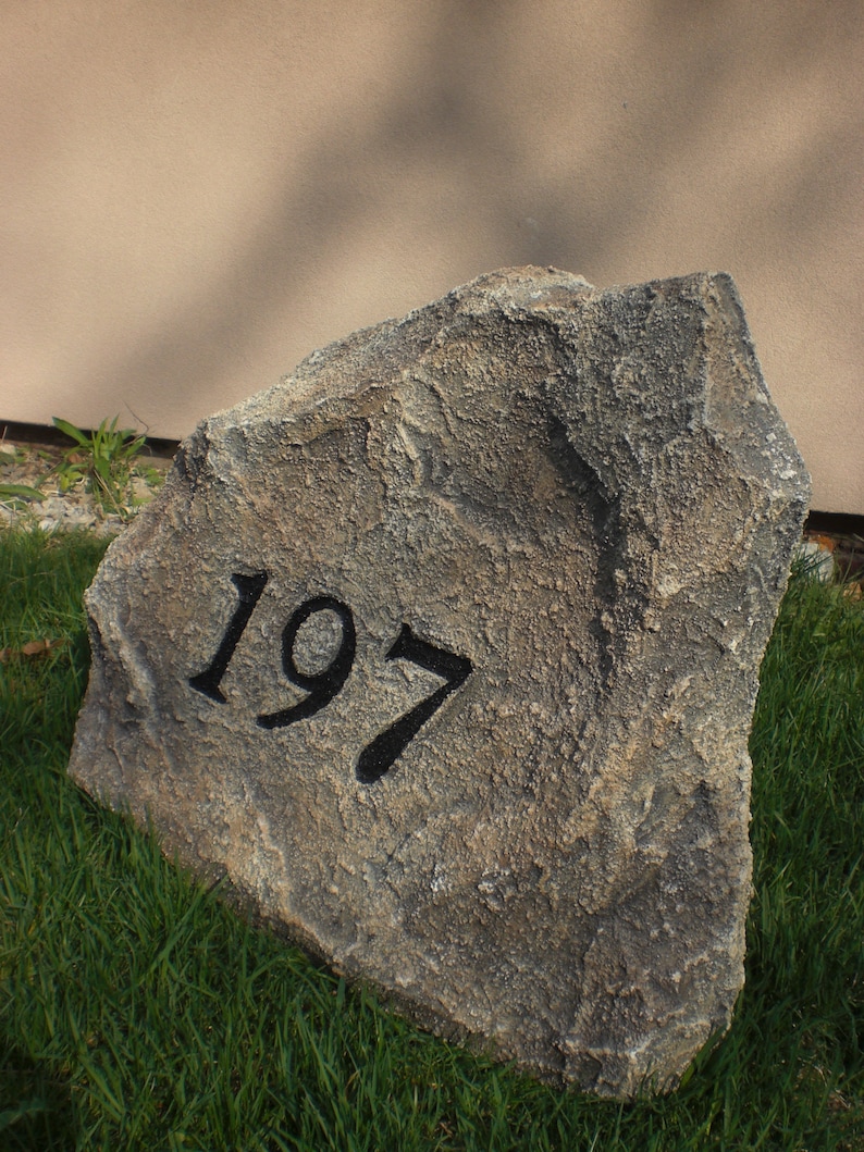 Address Stone Artificial With House Number Only Regular - Etsy