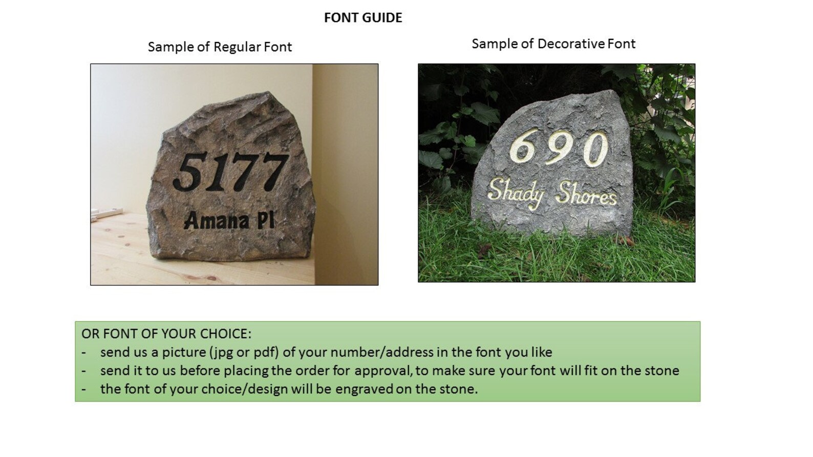 Address Stone Artificial With House Number and Address - Etsy
