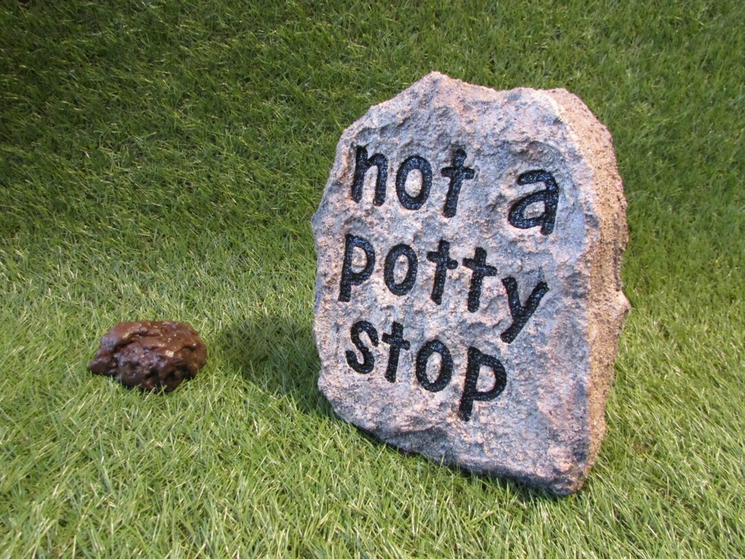 Not a Potty Stop - Artificial Stone - 9" X 9" X 4" - Friendly ...