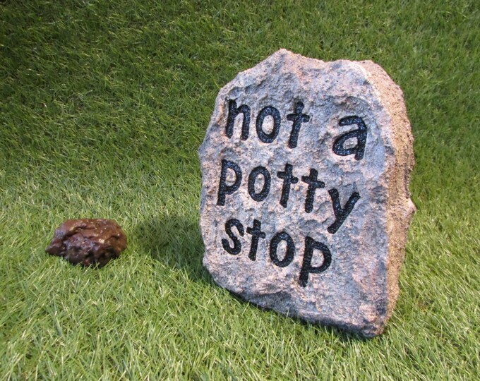 Not a Potty Stop - Artificial Stone - 9" X 9" X 4" - Friendly ...