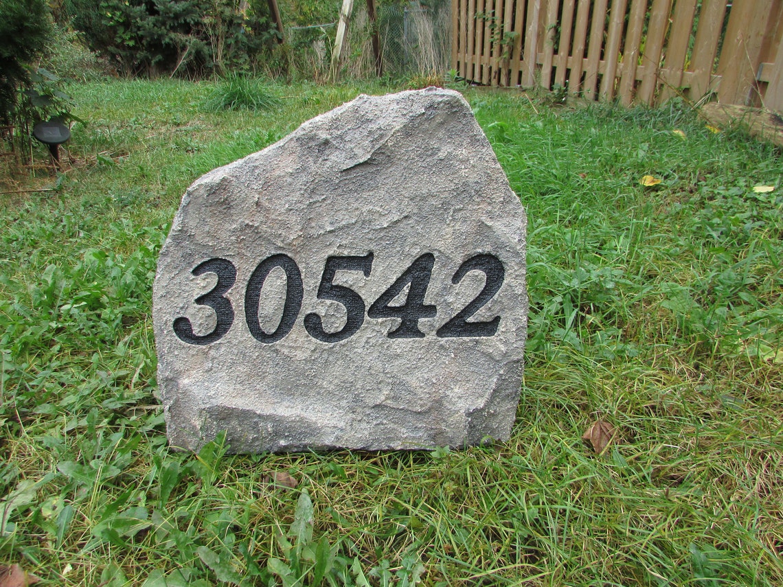 Address Stone Artificial With House Number Only Regular - Etsy