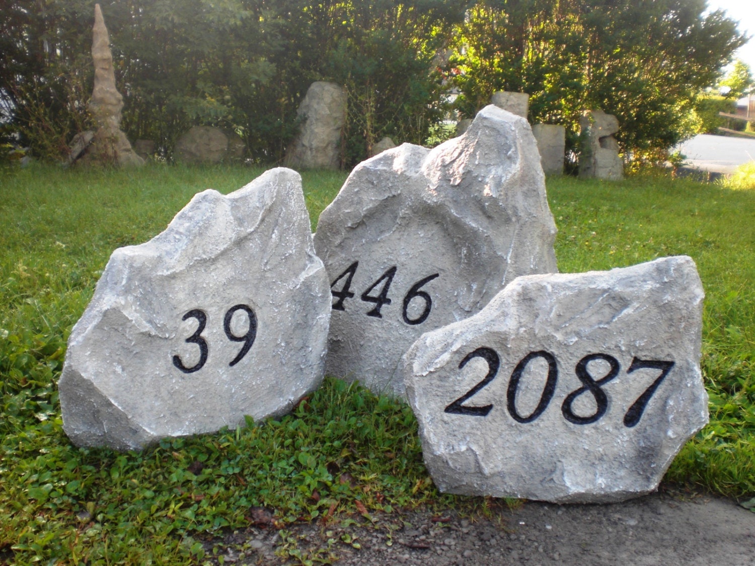 Address Stone - Artificial, With House Number Only, Regular Size 20" X ...