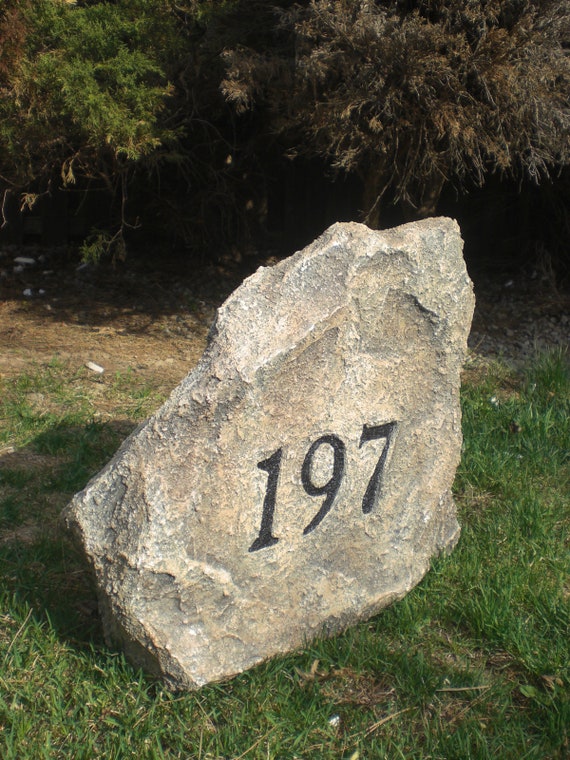 Address Stone Artificial With House Number Only Small Size - Etsy